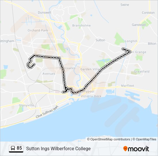 85 Route: Schedules, Stops & Maps - Wilberforce College (Updated)