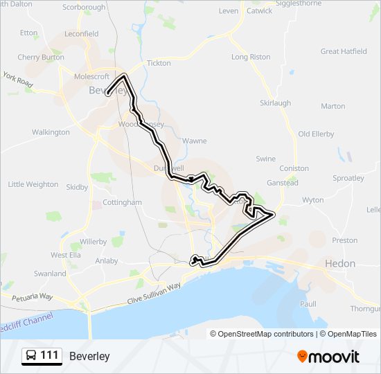 111 Route: Schedules, Stops & Maps - Beverley (Updated)