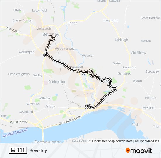 111 Route: Schedules, Stops & Maps - Beverley (Updated)