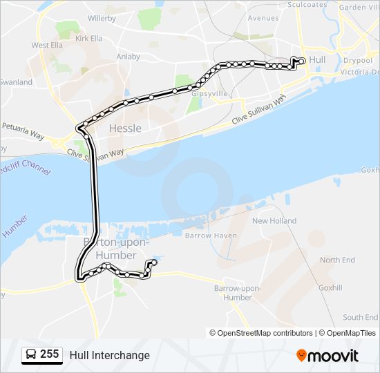 255 Route: Schedules, Stops & Maps - Hull Interchange (Updated)