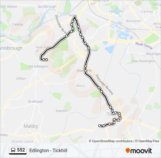 552 Route: Schedules, Stops & Maps - Edlington (Updated)