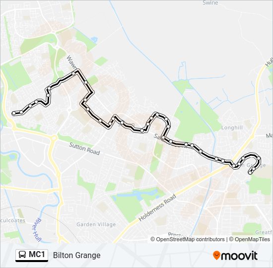 mc1 Route: Schedules, Stops & Maps - Bilton Grange (Updated)
