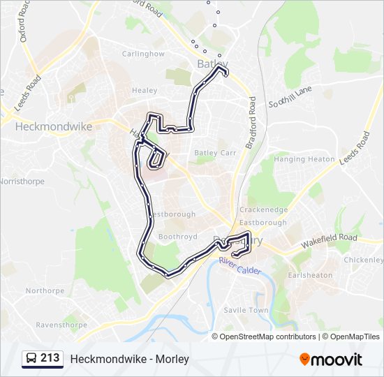 213 Route: Schedules, Stops & Maps - Batley (Updated)