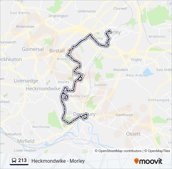 213 Route: Schedules, Stops & Maps - Morley (Updated)