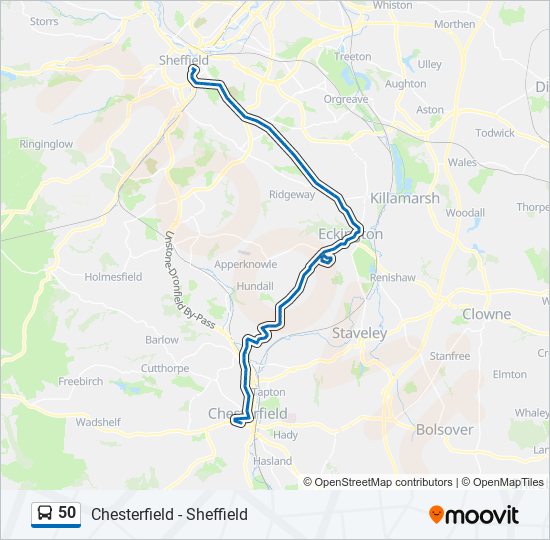 50 Route: Schedules, Stops & Maps - Chesterfield (Updated)
