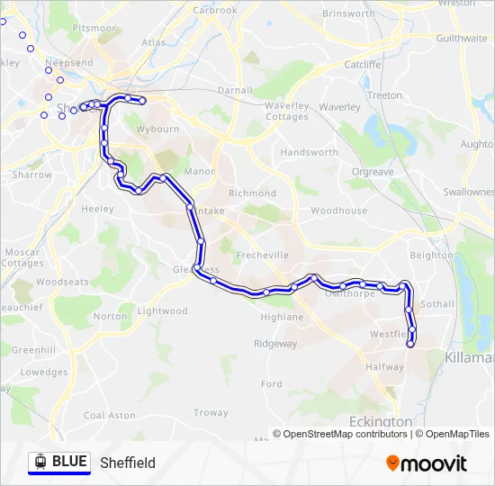 BLUE Route: Schedules, Stops & Maps - Halfway (Updated)