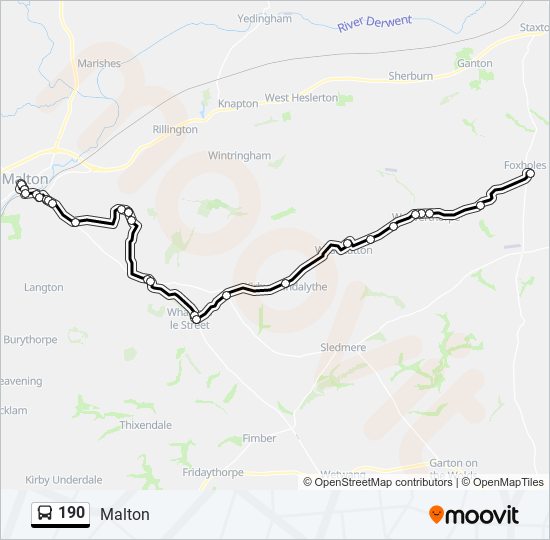 190 Route: Schedules, Stops & Maps - Malton (Updated)