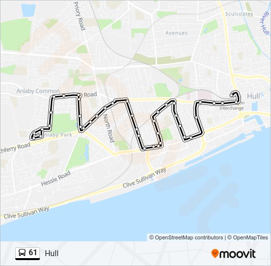 61 Route: Schedules, Stops & Maps - Hull (Updated)