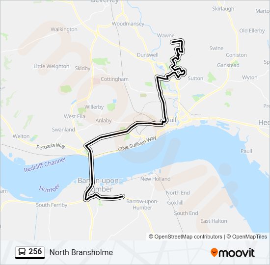 256 Route: Schedules, Stops & Maps - North Bransholme (Updated)