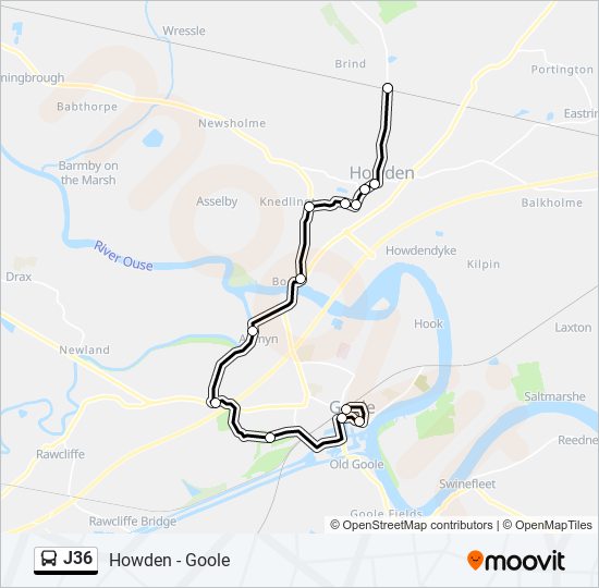 j36 Route: Schedules, Stops & Maps - Howden (Updated)