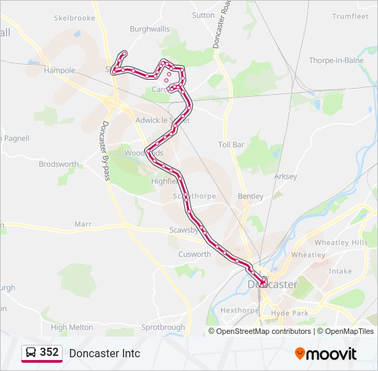 352 Route: Schedules, Stops & Maps - Doncaster Intc (Updated)