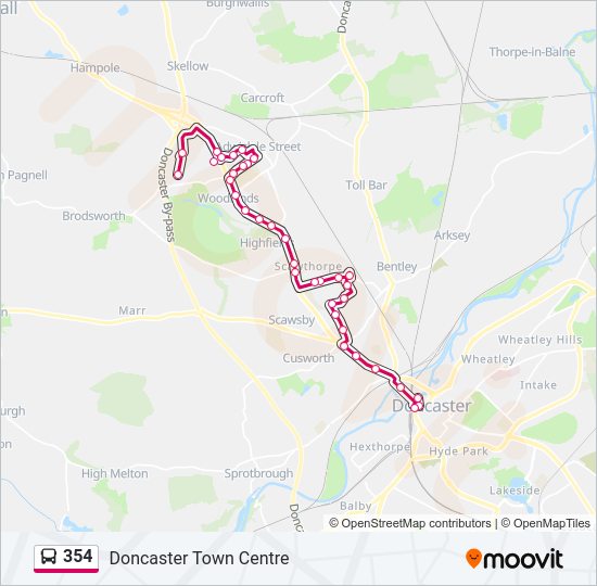 354 Route: Schedules, Stops & Maps - Doncaster Town Centre (Updated)