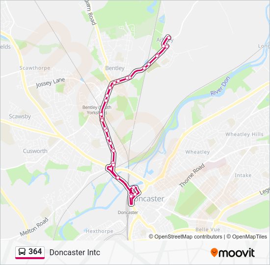 364 Route: Schedules, Stops & Maps - Doncaster Intc (Updated)