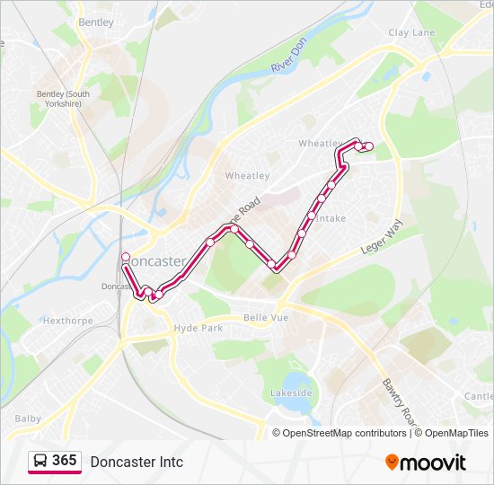 365 Route: Schedules, Stops & Maps - Doncaster Intc (Updated)