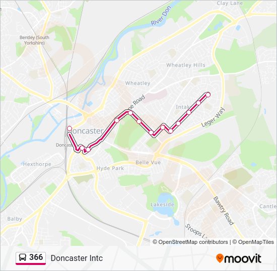 366 Route: Schedules, Stops & Maps - Doncaster Intc (Updated)