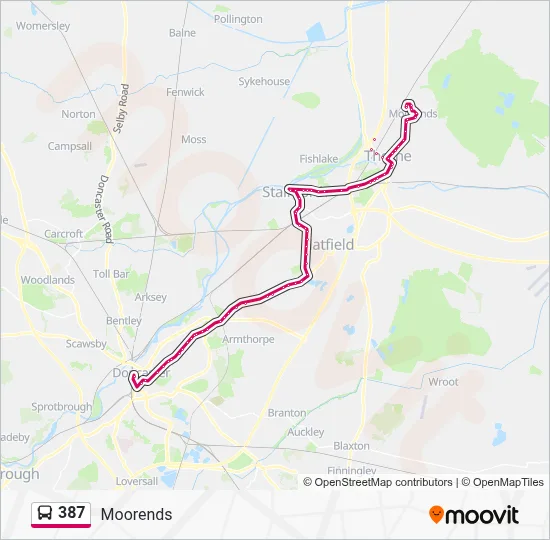 387 Route: Schedules, Stops & Maps - Moorends (Updated)
