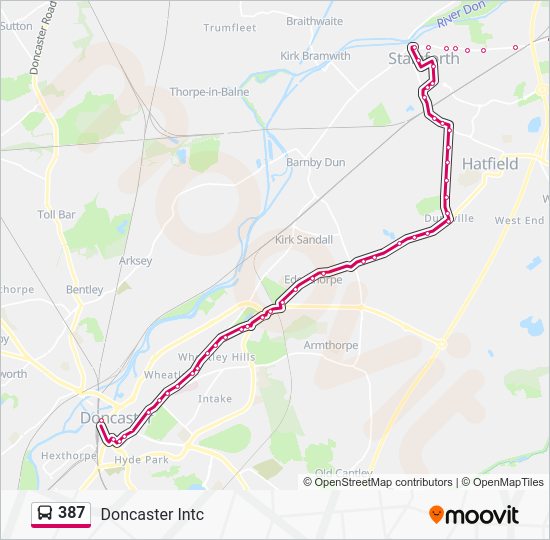 387 Route: Schedules, Stops & Maps - Doncaster Intc (Updated)