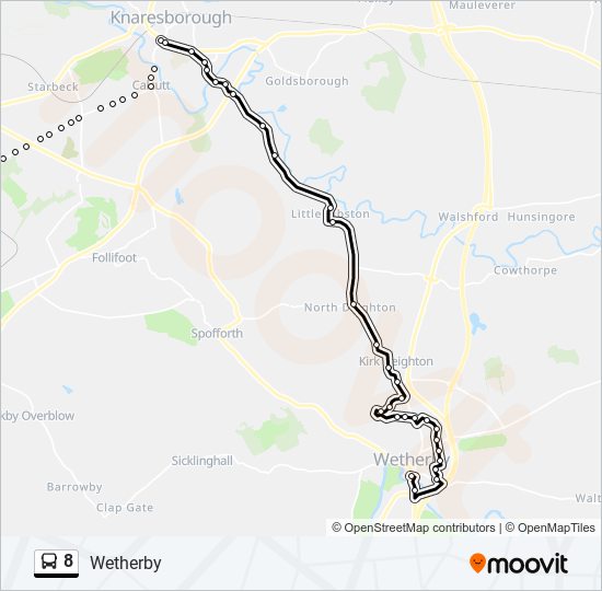 8 Route: Schedules, Stops & Maps - Wetherby (Updated)