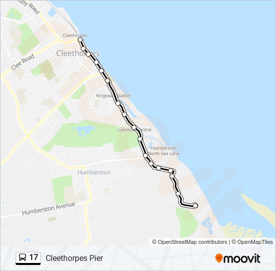 17 Route: Schedules, Stops & Maps - Cleethorpes Pier (Updated)