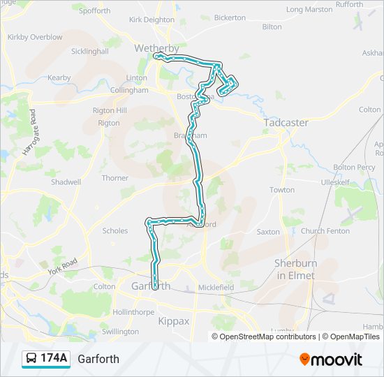 174a Route: Schedules, Stops & Maps - Garforth (Updated)