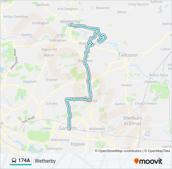 174a Route: Schedules, Stops & Maps - Wetherby (Updated)