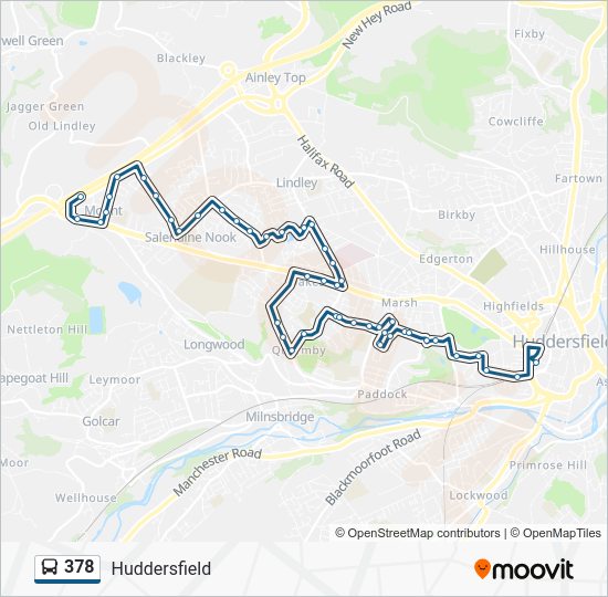 378 Route: Schedules, Stops & Maps - Huddersfield Bus Station (Updated)