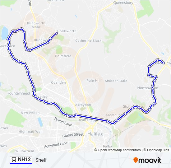nh12 Route: Schedules, Stops & Maps - Shelf (Updated)