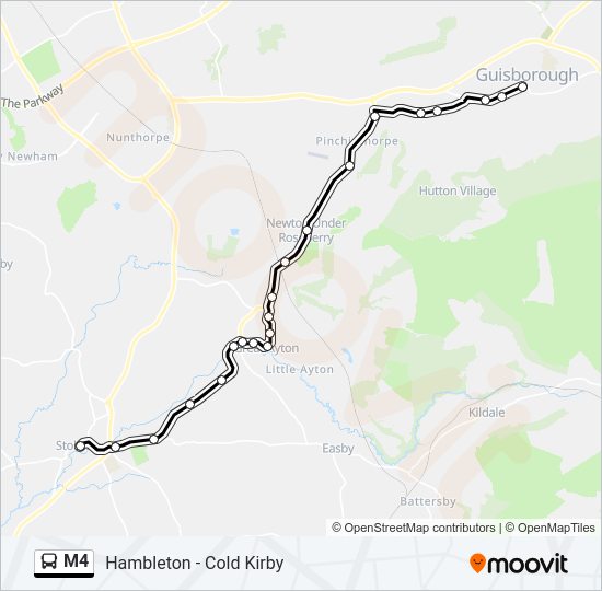 M4 Route: Schedules, Stops & Maps - Guisborough (Updated)