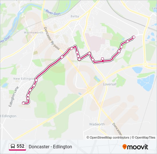 552 Route: Schedules, Stops & Maps - Edlington (Updated)