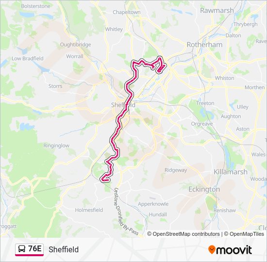 76E Route: Schedules, Stops & Maps - Meadowhall Intc (Updated)