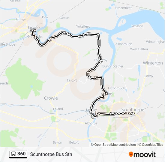 360 Route: Schedules, Stops & Maps - Scunthorpe Bus Stn (Updated)