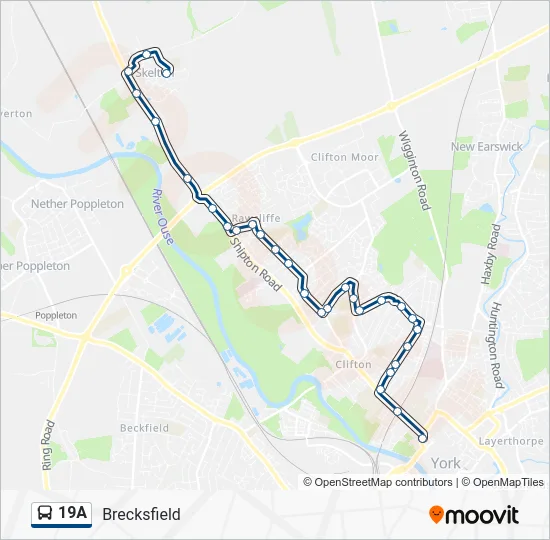 19A Route: Schedules, Stops & Maps - Brecksfield (Updated)