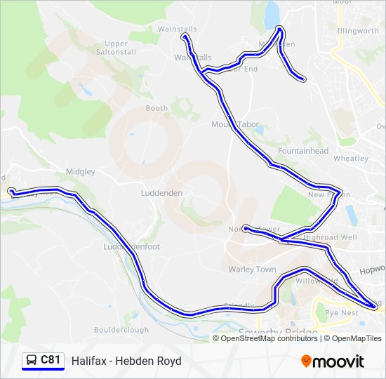 C81 Route: Schedules, Stops & Maps - Mixenden (Updated)