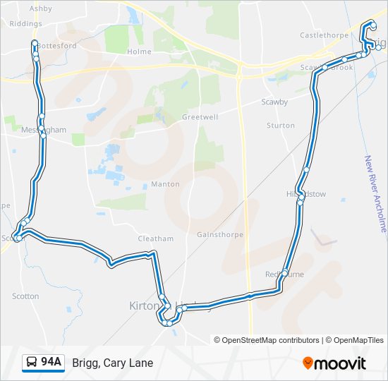 94A Route: Schedules, Stops & Maps - Brigg, Cary Lane (Updated)
