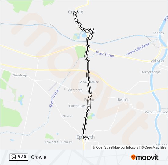 97A Route: Schedules, Stops & Maps - Crowle (Updated)