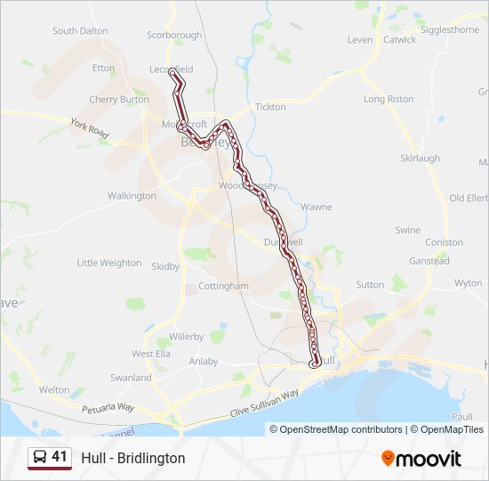 41 Route: Schedules, Stops & Maps - Leconfield (Main Street) (Updated)