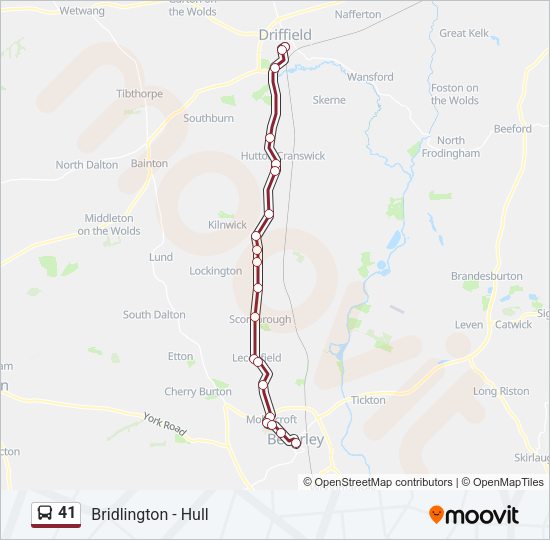 41 Route: Schedules, Stops & Maps - Driffield (George Street) (Updated)
