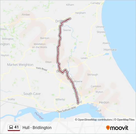 41 Route: Schedules, Stops & Maps - Nafferton (Cross Keys) (Updated)