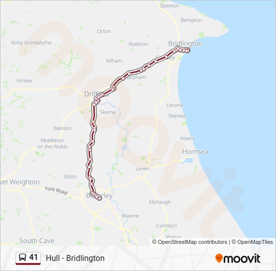 41 Route: Schedules, Stops & Maps - Beverley Bus Station (Updated)