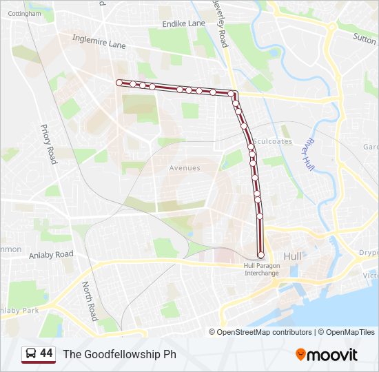 44 Route: Schedules, Stops & Maps - The Goodfellowship Ph (Updated)