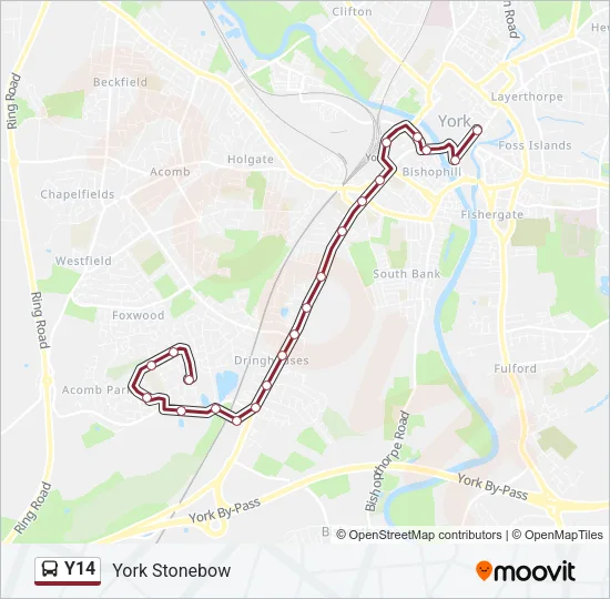 Y14 Route: Schedules, Stops & Maps - York Stonebow (Updated)