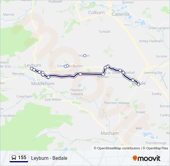 155 Route: Schedules, Stops & Maps - Bedale (Updated)