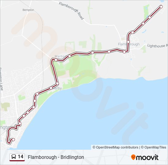 14 Route: Schedules, Stops & Maps - Bridlington Bs (Updated)