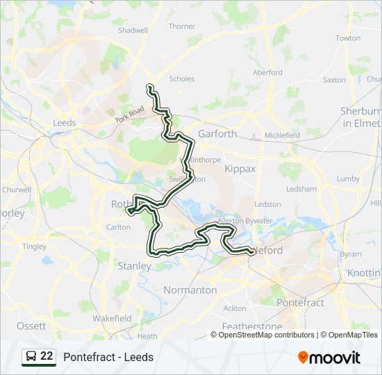 22 Route: Schedules, Stops & Maps - Seacroft (Updated)