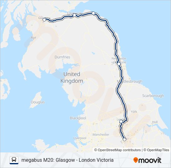 megabus m20 Route: Schedules, Stops & Maps - Sheffield (Updated)