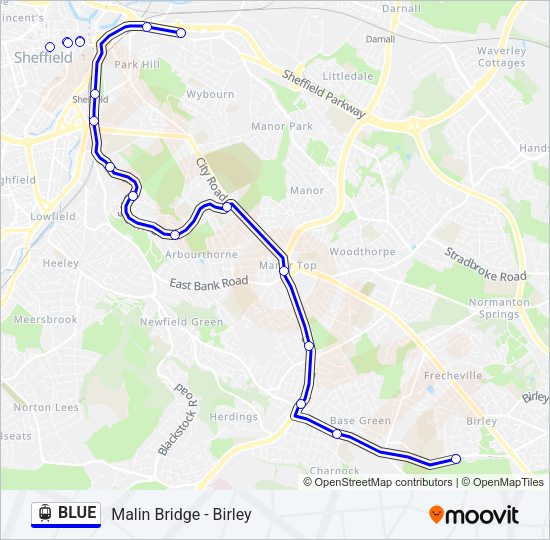 blue Route: Schedules, Stops & Maps - Cricket Inn Road (Updated)
