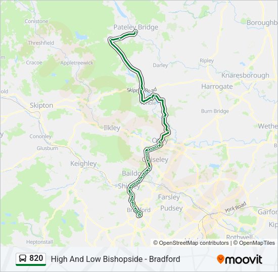 820 Route: Schedules, Stops & Maps - Pateley Bridge (Updated)