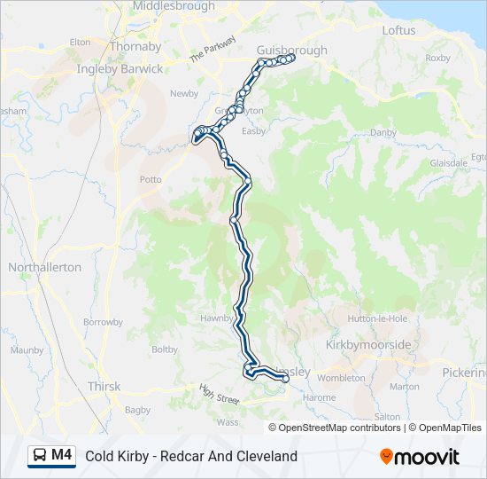 M4 Route: Schedules, Stops & Maps - Helmsley (Updated)