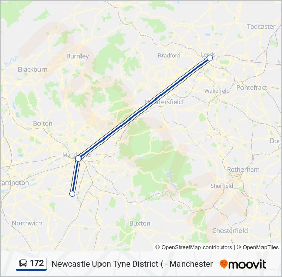 172 Route: Schedules, Stops & Maps - Leeds City Centre, Leeds ...