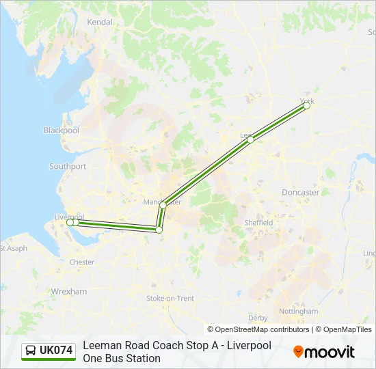UK074 Route: Schedules, Stops & Maps - Leeman Road Coach Stop A ...
